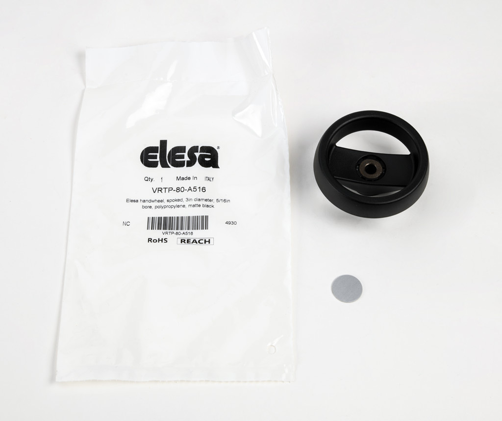 Elesa Handwheel: spoked, 3in diameter, 5/16in bore (PN# VRTP-80-A516 ...