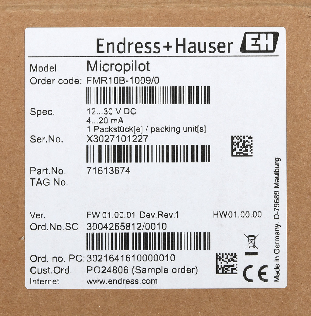Liquid or Bulk Solids Level Sensor: frequency modulated continuous wave ...