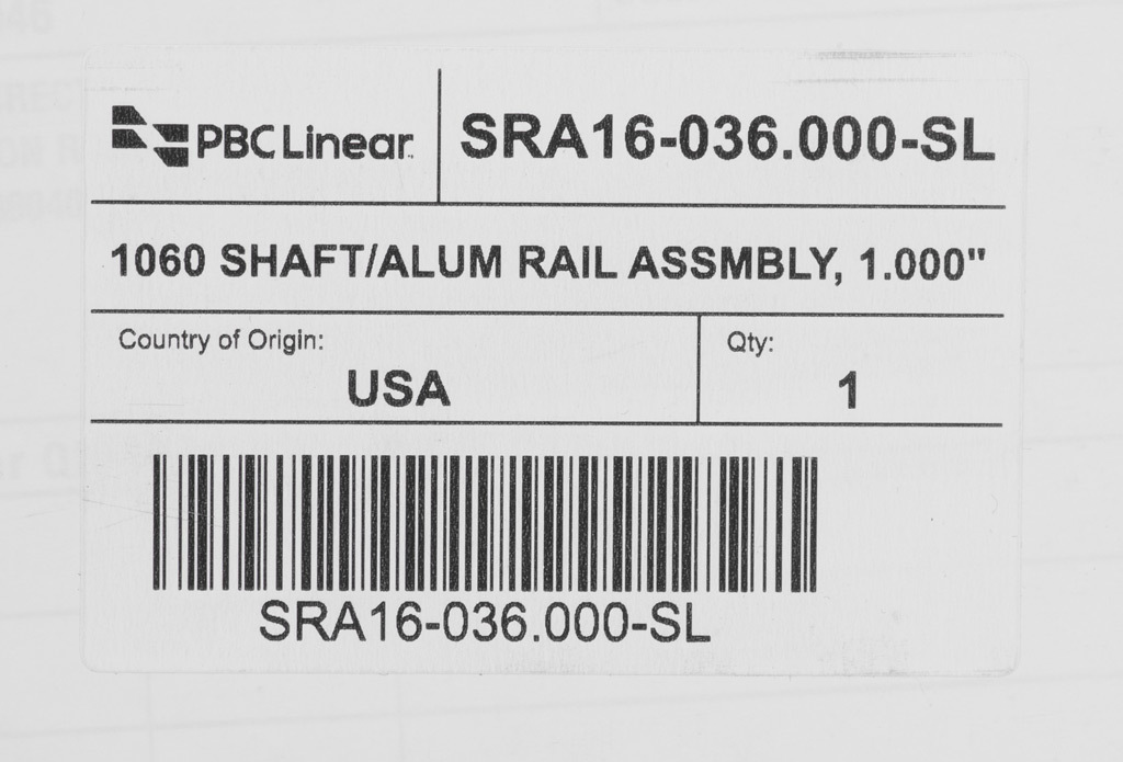 Simplicity 60 Plus Series Shaft: linear precision ground supported, 1in ...