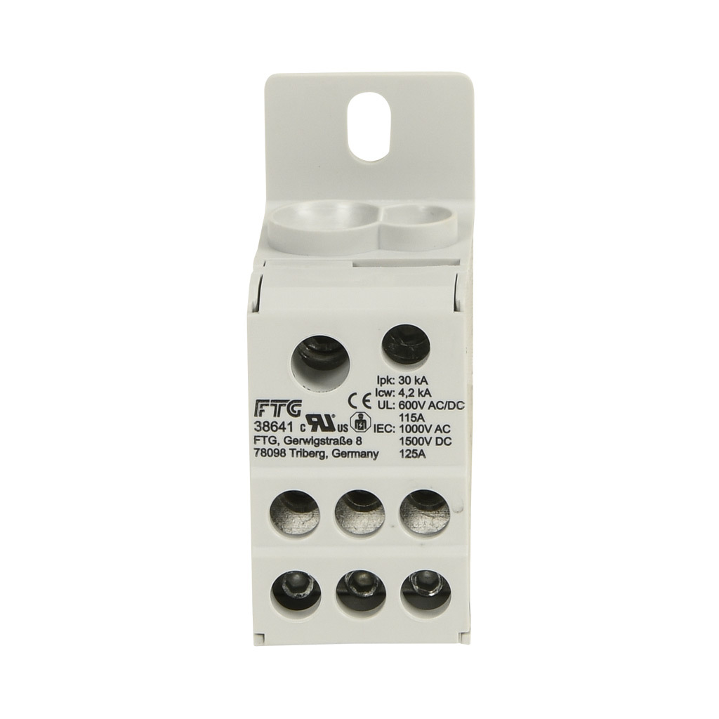 Terminal Block: enclosed, 115A, 1-pole, UL 1059 recognized (PN# 38641) | AutomationDirect