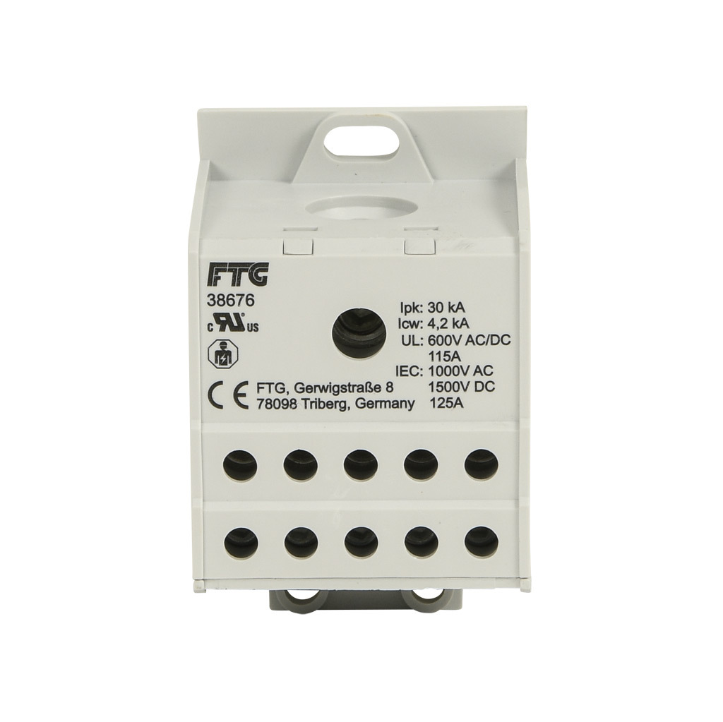 Terminal Block: enclosed, 115A, 1-pole, UL 1059 recognized (PN# 38676) | AutomationDirect