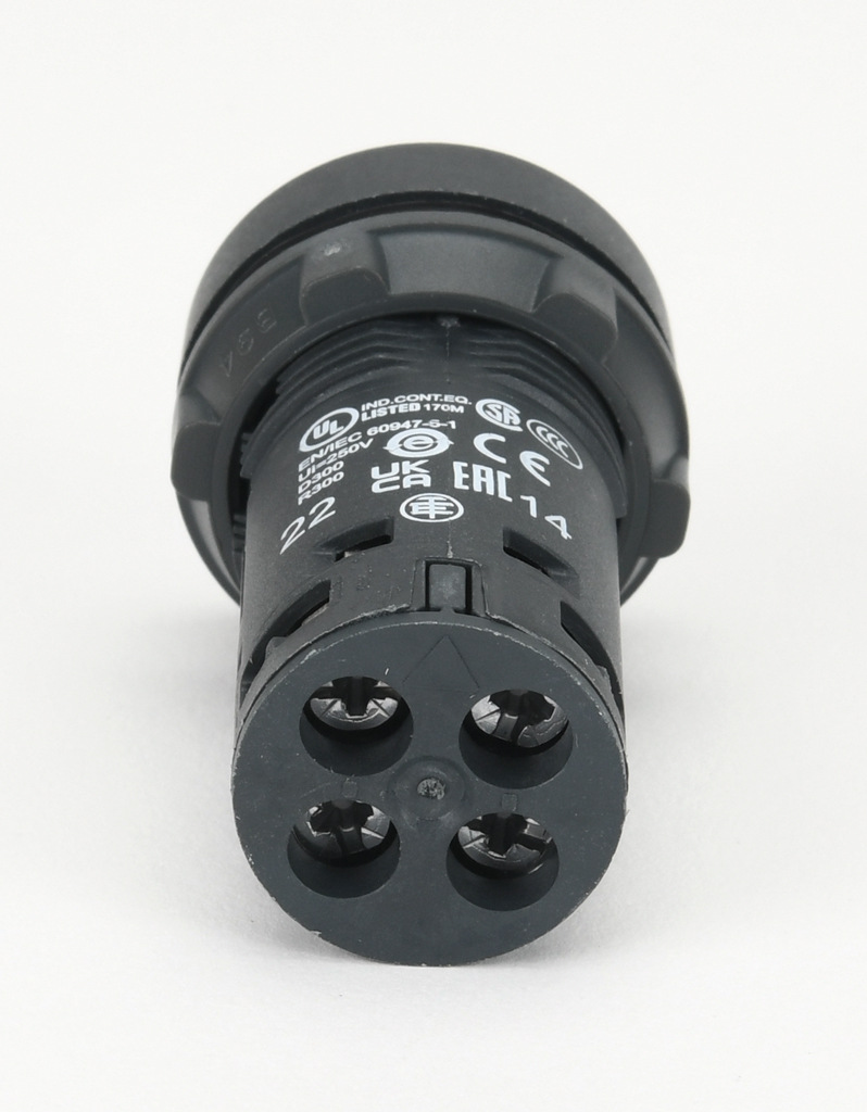 22mm Compact Pushbutton: momentary, blue, IP65 (PN# 522334 ...