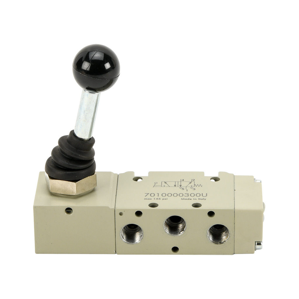 Pneumatic Manual Valve: 5-port (4-way) (PN# 7010000300U) | AutomationDirect