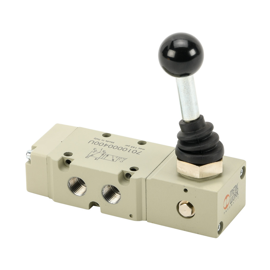 Pneumatic Manual Valve: 5-port (4-way) (PN# 7010000400U) | AutomationDirect