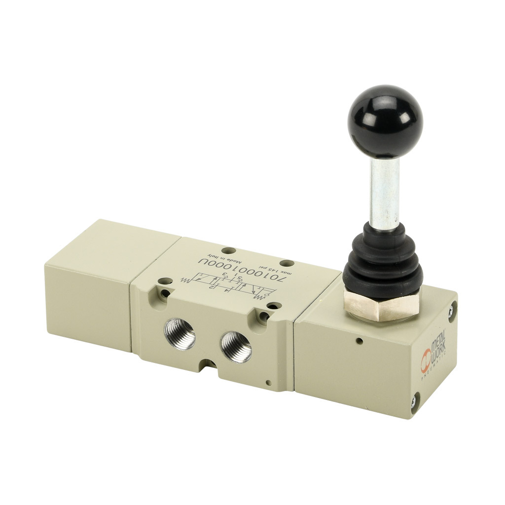 Air Manual Valve: 5-port (4-way) (PN# 7010001000U) | AutomationDirect