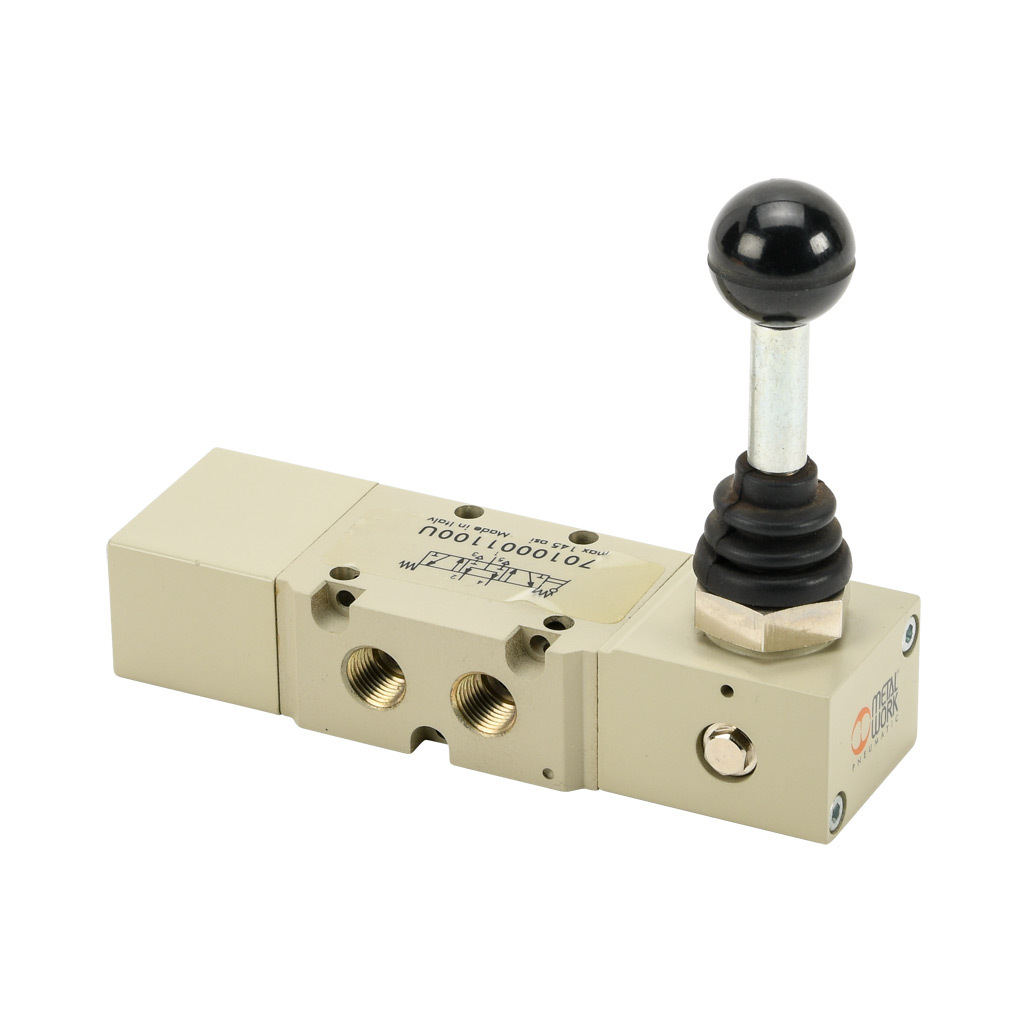 Pneumatic Manual Valve: 5-port (4-way) (PN# 7010001100U) | AutomationDirect