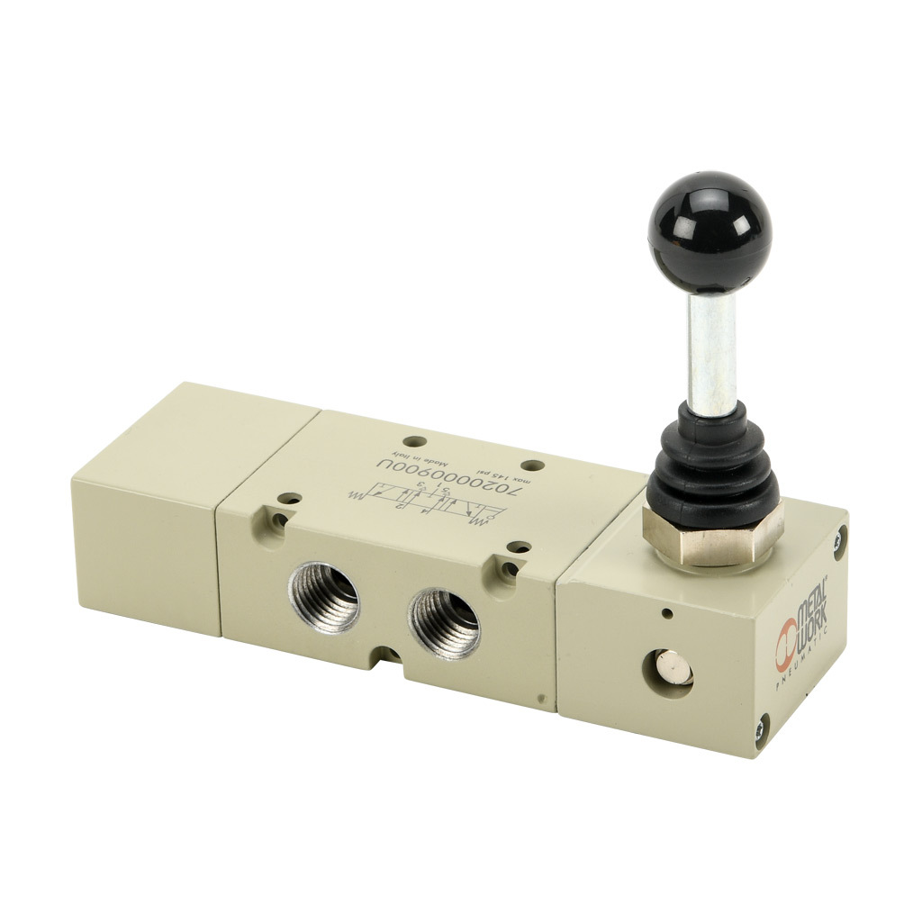 Pneumatic Manual Valve: 5-port (4-way) (PN# 7020000900U) | AutomationDirect