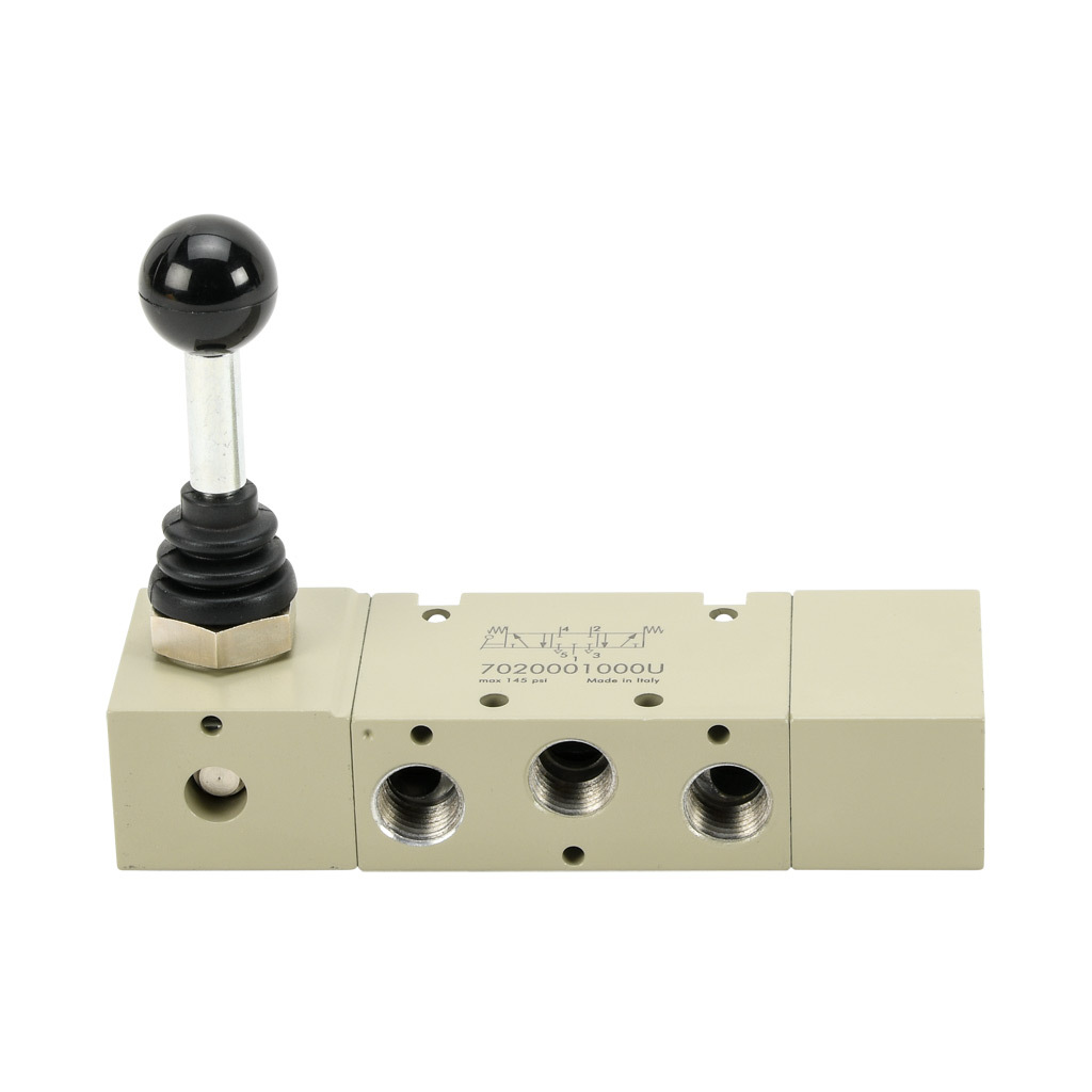 Pneumatic Manual Valve: 5-port (4-way) (PN# 7020001000U) | AutomationDirect