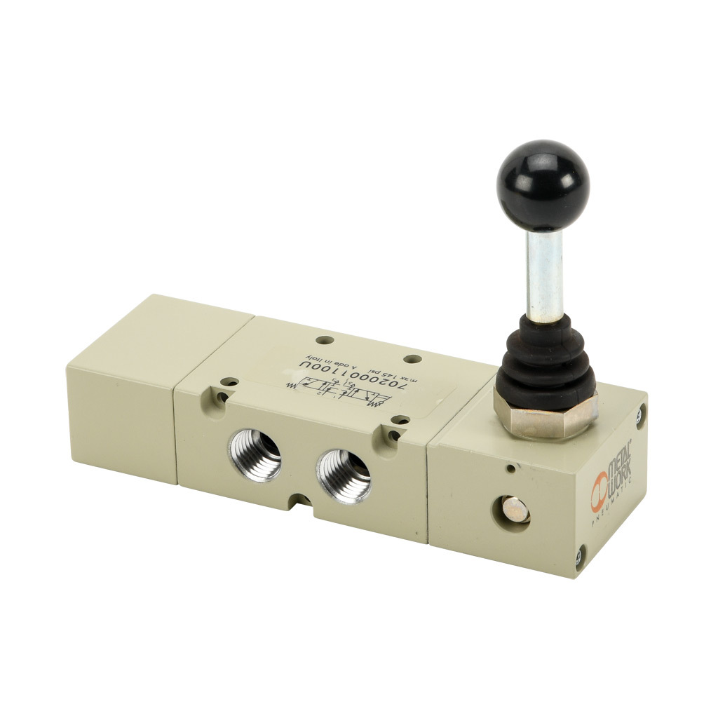 Pneumatic Manual Valve: 5-port (4-way) (PN# 7020001100U) | AutomationDirect