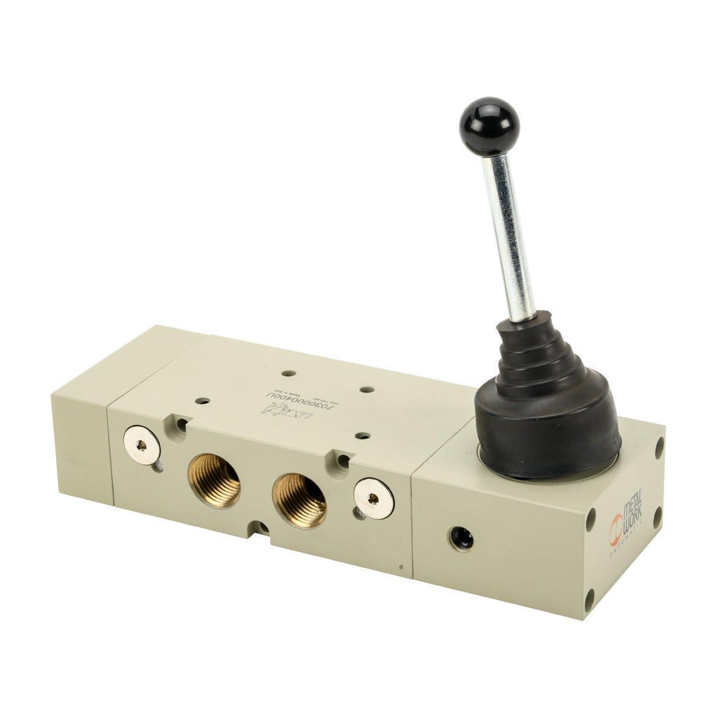 Pneumatic Manual Valve: 5-port (4-way) (PN# 7030000400U) | AutomationDirect