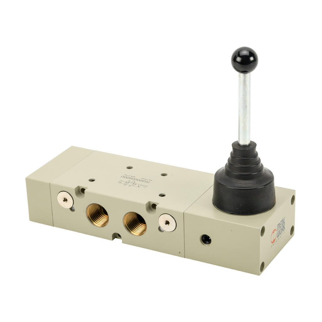 Pneumatic Manual Valve: 5-port (4-way) (PN# 7030000600U) | AutomationDirect