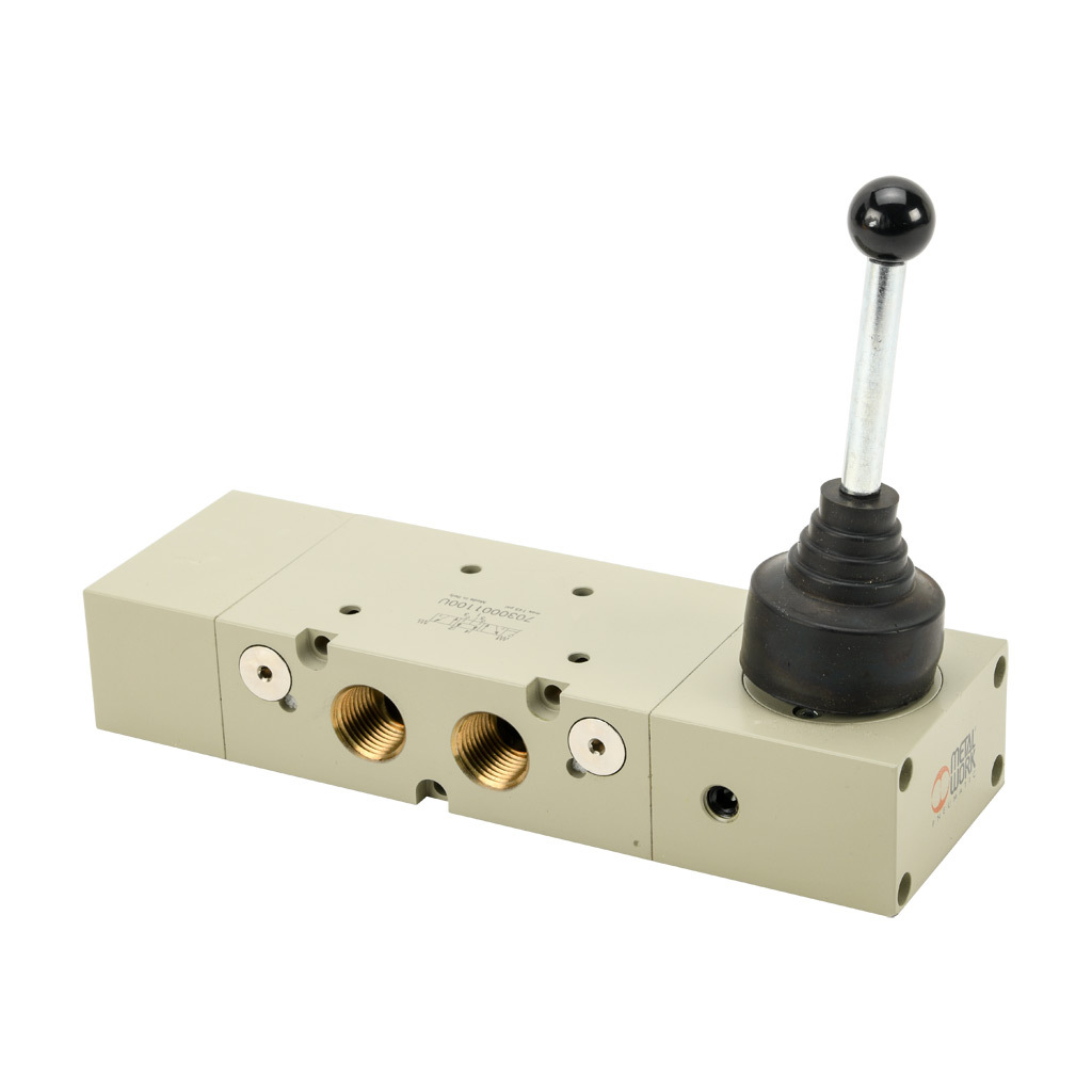 Pneumatic Manual Valve: 5-port (4-way) (PN# 7030001100U) | AutomationDirect