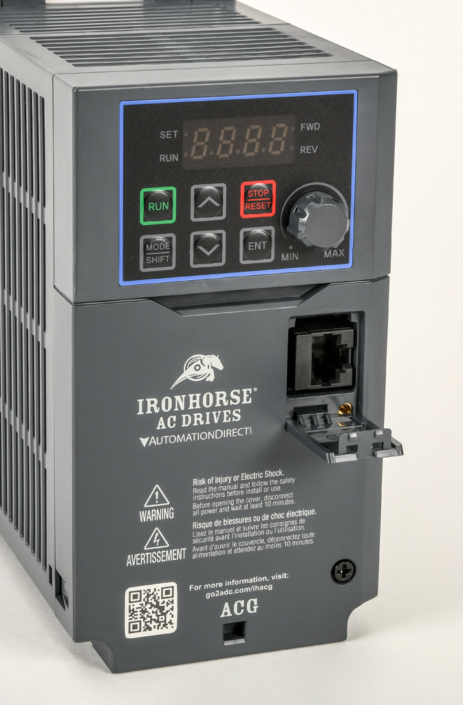 IronHorse AC General Purpose Drive: 230 VAC, 1/2hp with 3-phase input, 1/6hp with 1-phase input ...