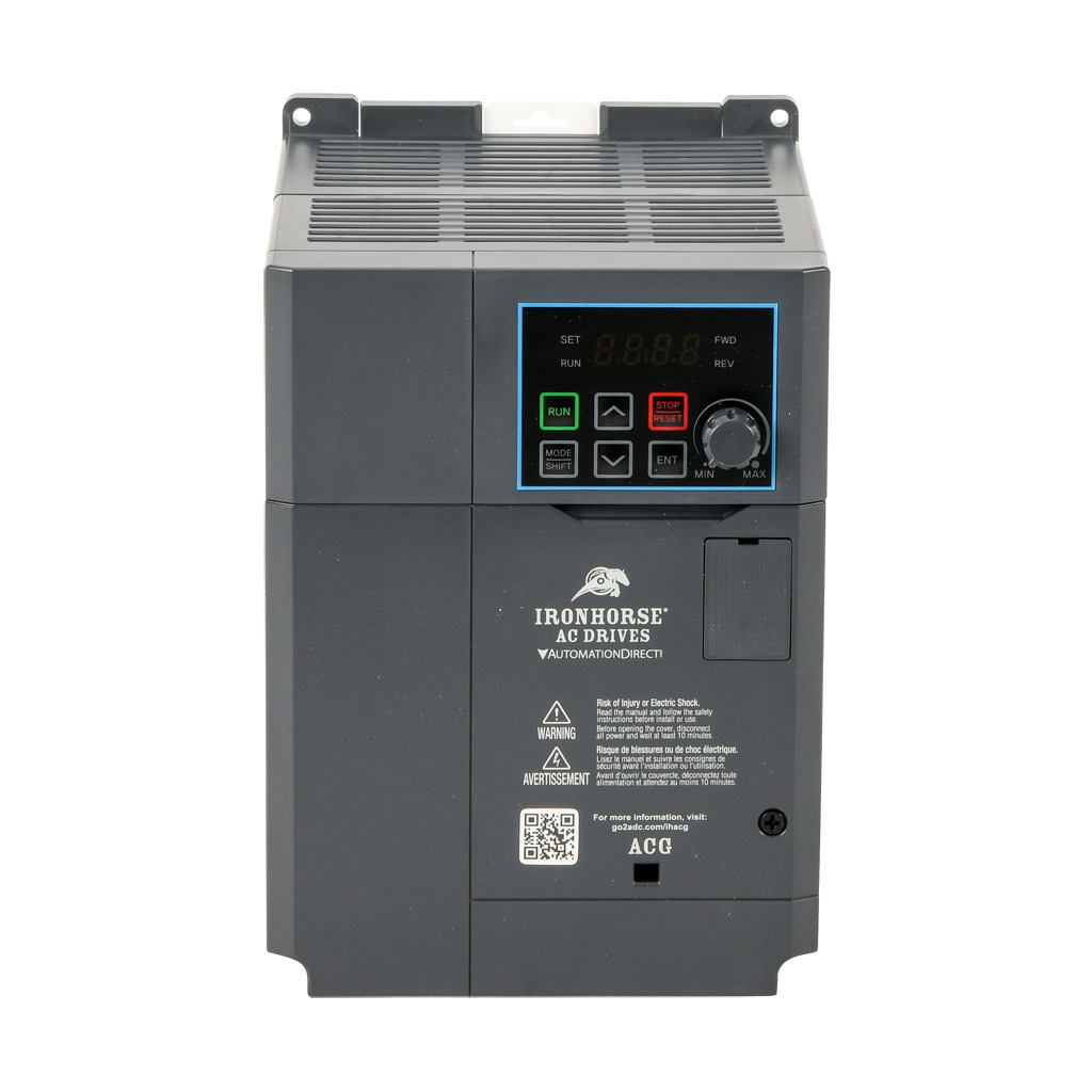 IronHorse AC General Purpose Drive: 230 VAC, 5hp with 3-phase input, 2hp with 1-phase input ...