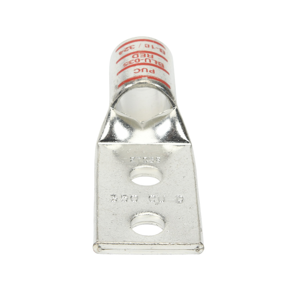 Compression Lug: standard barrel, 35 kV, 1 openings (PN# BLU-035D-2TC38 ...