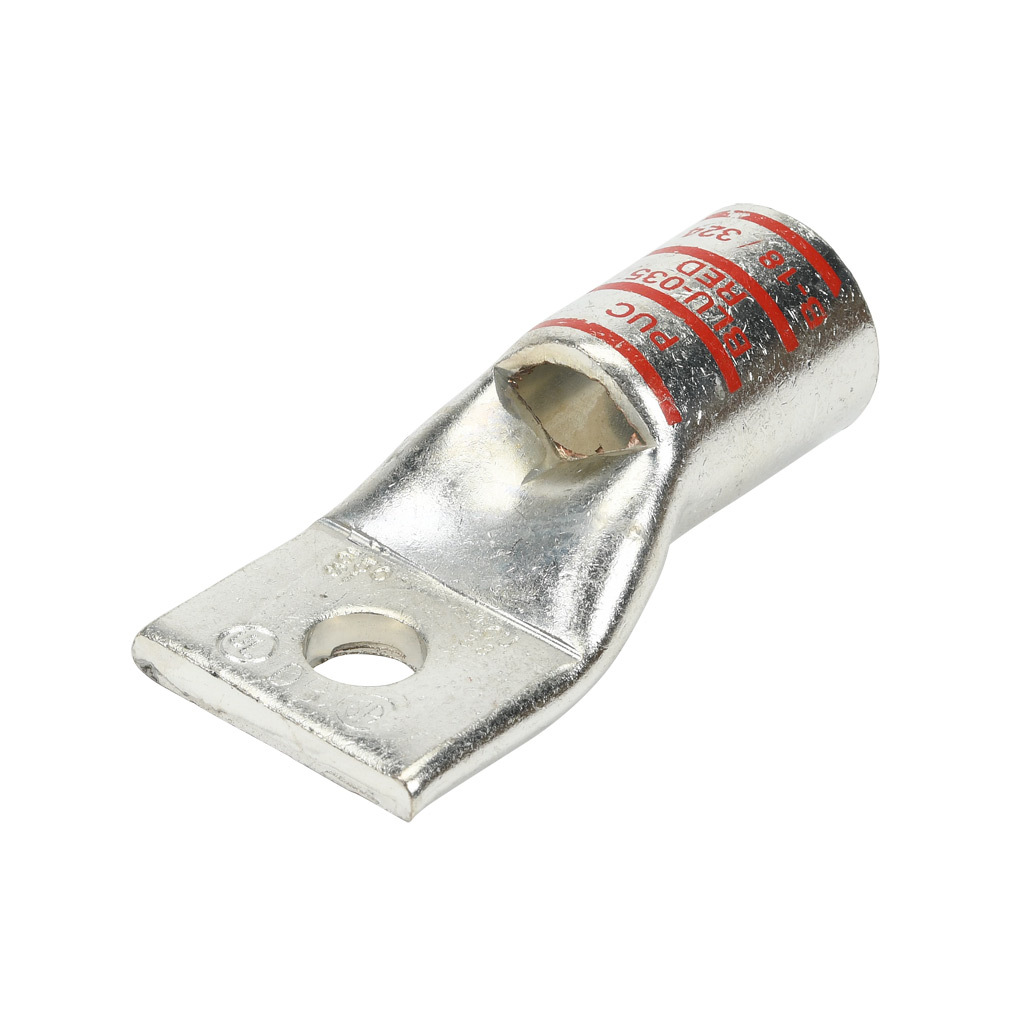Compression Lug: standard barrel, 35 kV, 1 openings (PN# BLU-035S1-1 ...