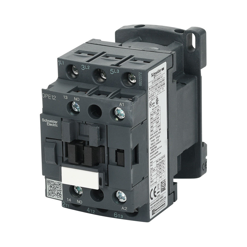 IEC Contactor: 12A, 24 VAC (50/60Hz) coil voltage (PN# DPE12B7) | AutomationDirect