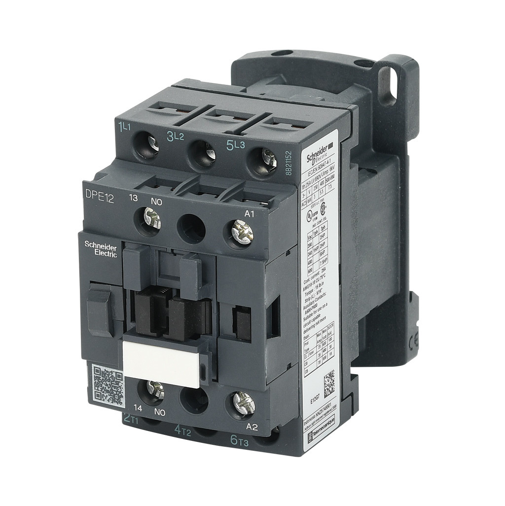IEC Contactor: 12A, 120 VAC (50/60Hz) coil voltage (PN# DPE12G7 ...
