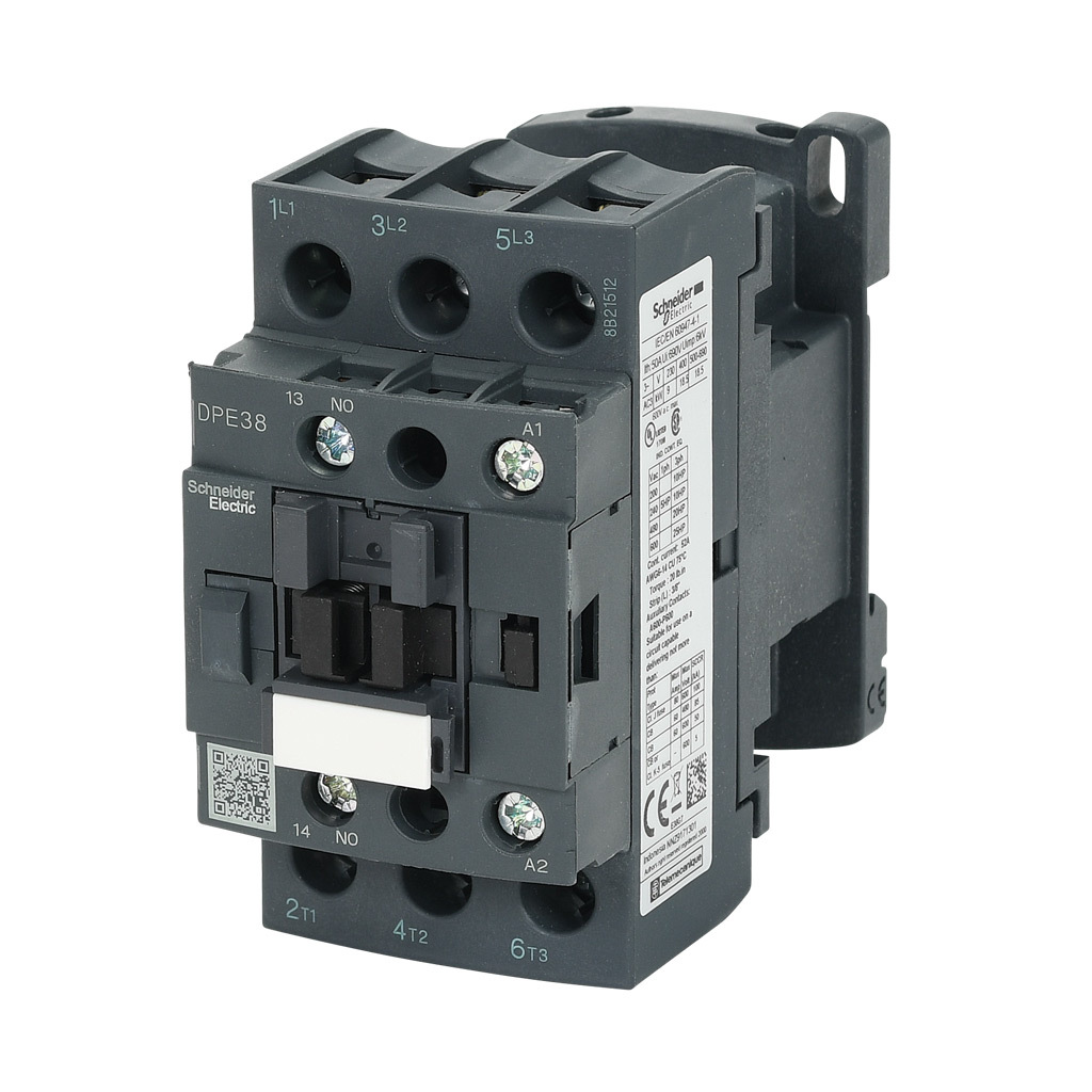 IEC Contactor: 38A, 120 VAC (50/60Hz) coil voltage (PN# DPE38G7 ...