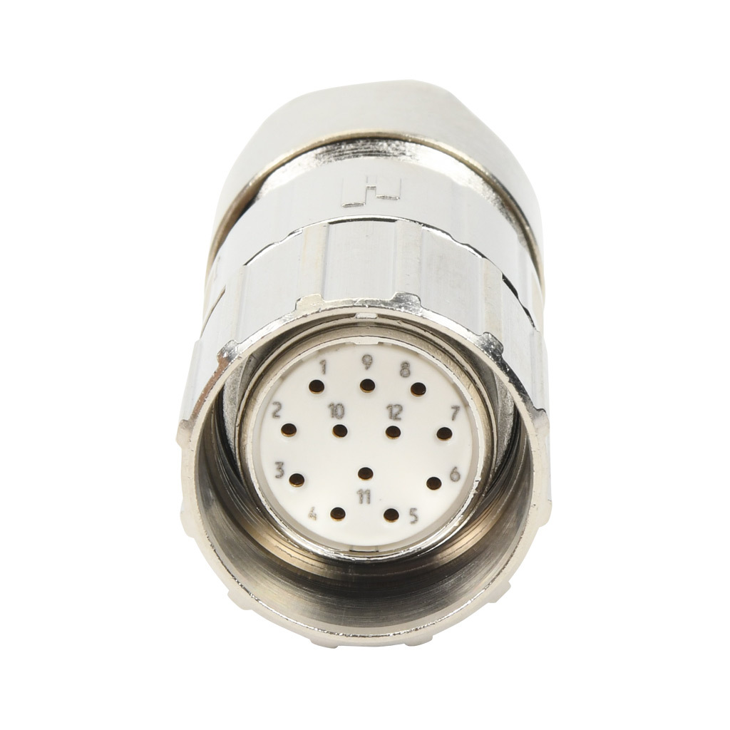 Lika Electronic Mating Connector: 12-pin M23 connector, 24 AWG (PN# E ...