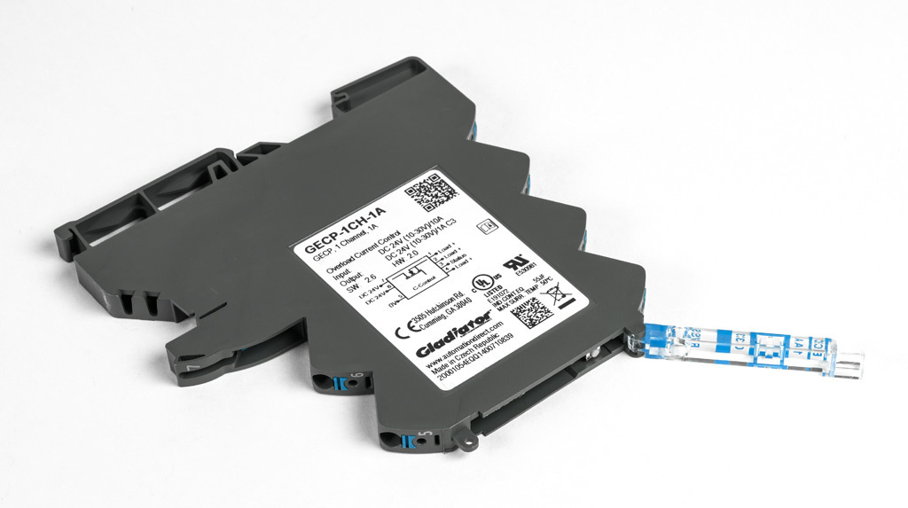 Slim Circuit Protector: 1A, slow 1 curve (PN# GECP-1CH-1A) | AutomationDirect