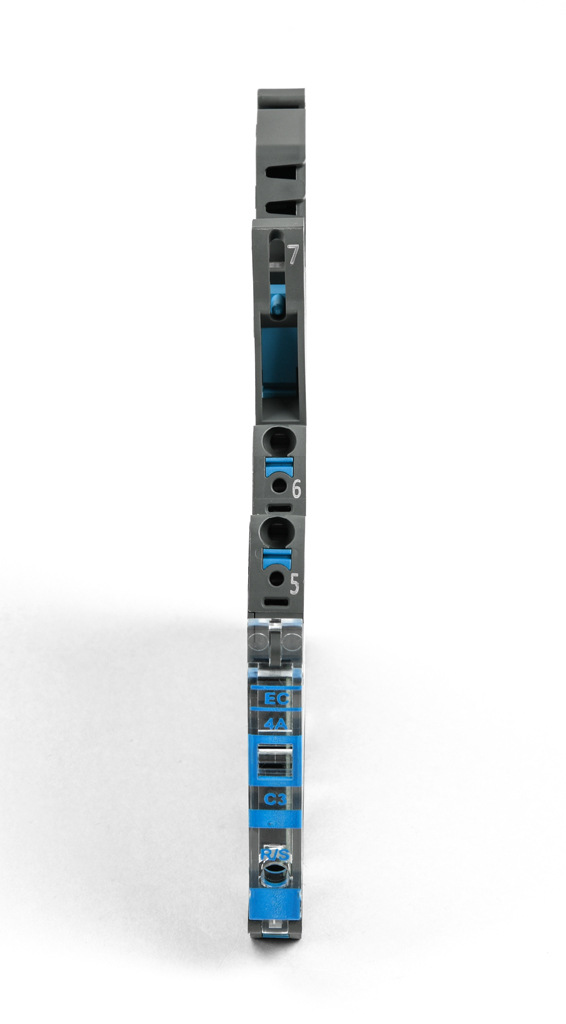 Slim Circuit Protector: 4A, slow 1 curve (PN# GECP-1CH-4A) | AutomationDirect