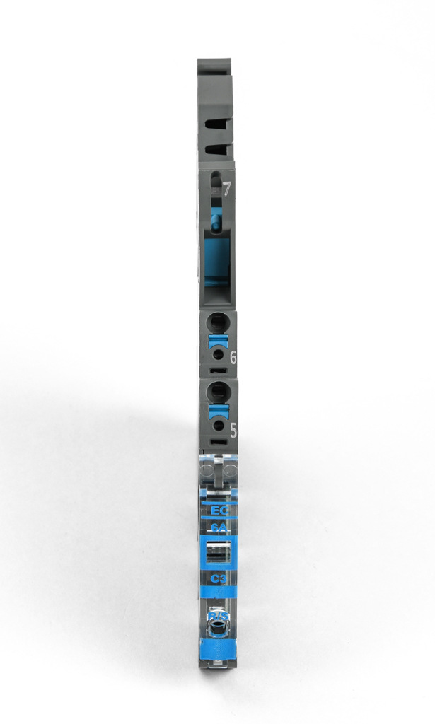 Slim Circuit Protector: 6A, slow 1 curve (PN# GECP-1CH-6A) | AutomationDirect