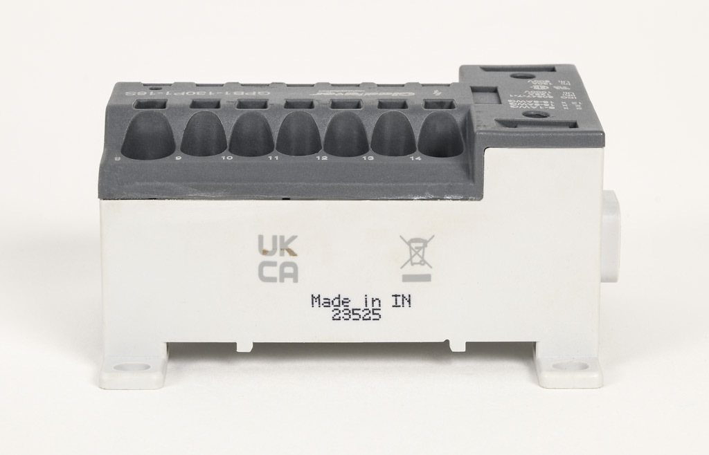 Terminal Block: enclosed, 130A, 1-pole, UL 1059 recognized (PN# GPB1-130P1-16S) | AutomationDirect