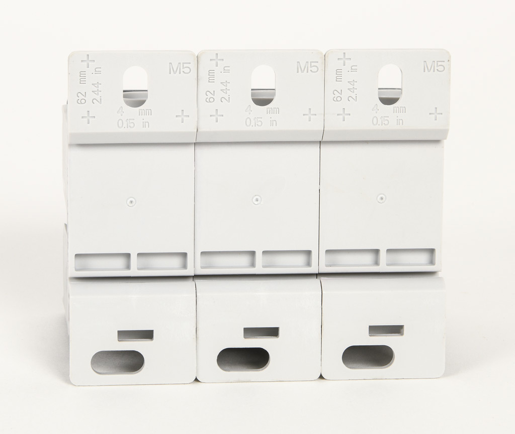 Terminal Block: enclosed, 115A, 3-pole, UL 1059 recognized (PN# GPB2-115P3-6L) | AutomationDirect