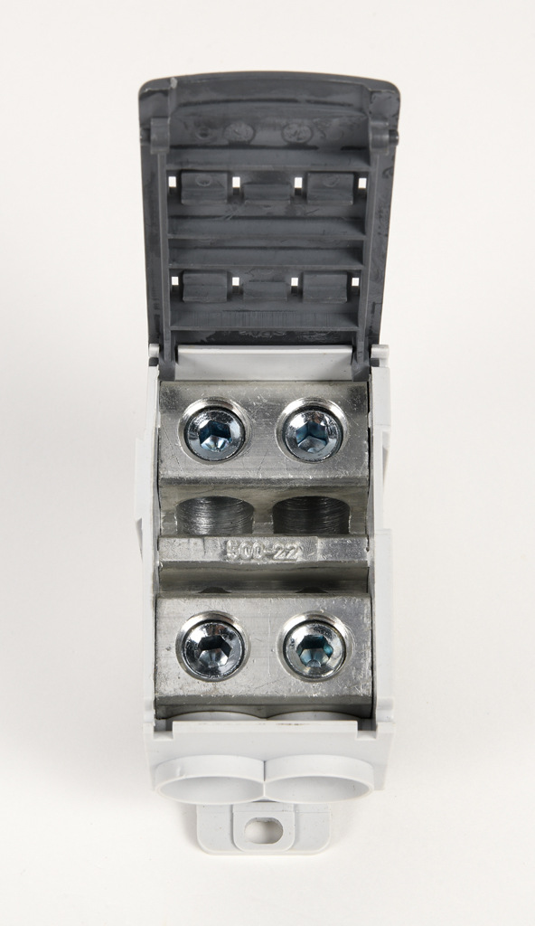 Terminal Block: enclosed, 510A, 1-pole, UL 1059 recognized (PN# GPB2-510P1-2L) | AutomationDirect