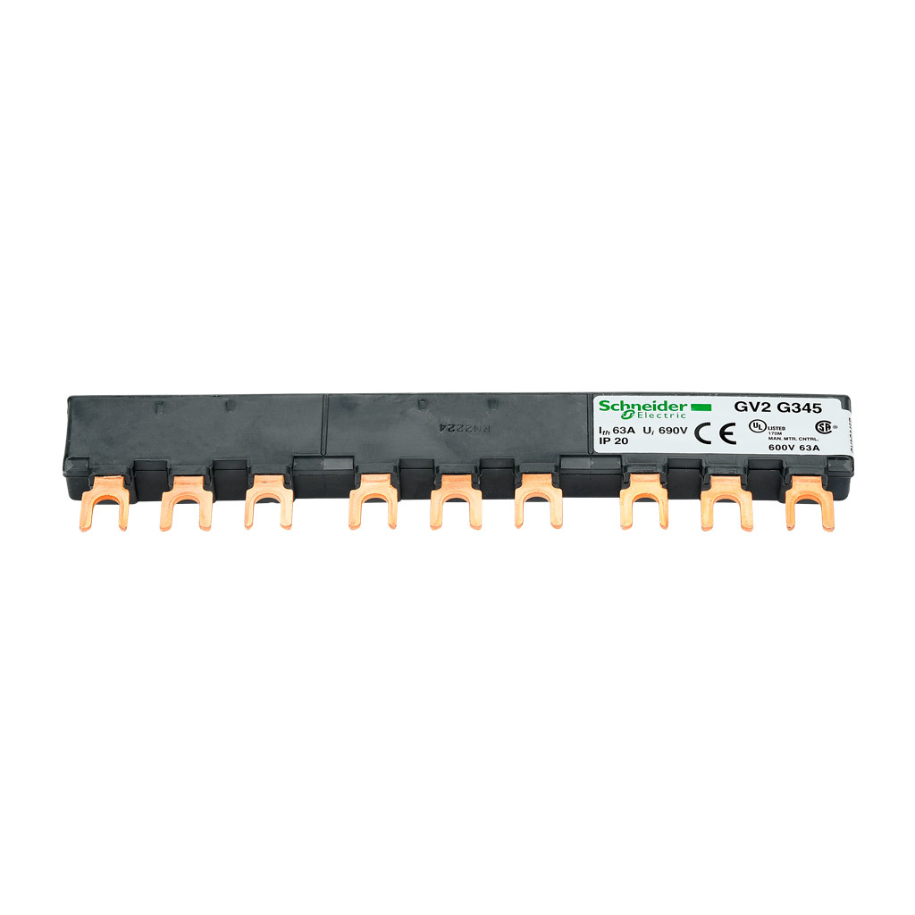 Busbar: 63A, 600VAC (PN# GV2G345) | AutomationDirect