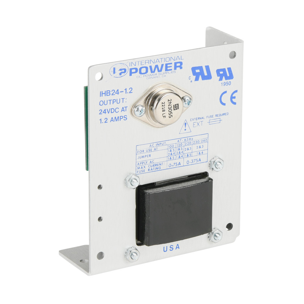 Regulated Linear Power Supply: Output: 24 VDC @ 1.2A/28W (PN# IHB24-1.2 ...