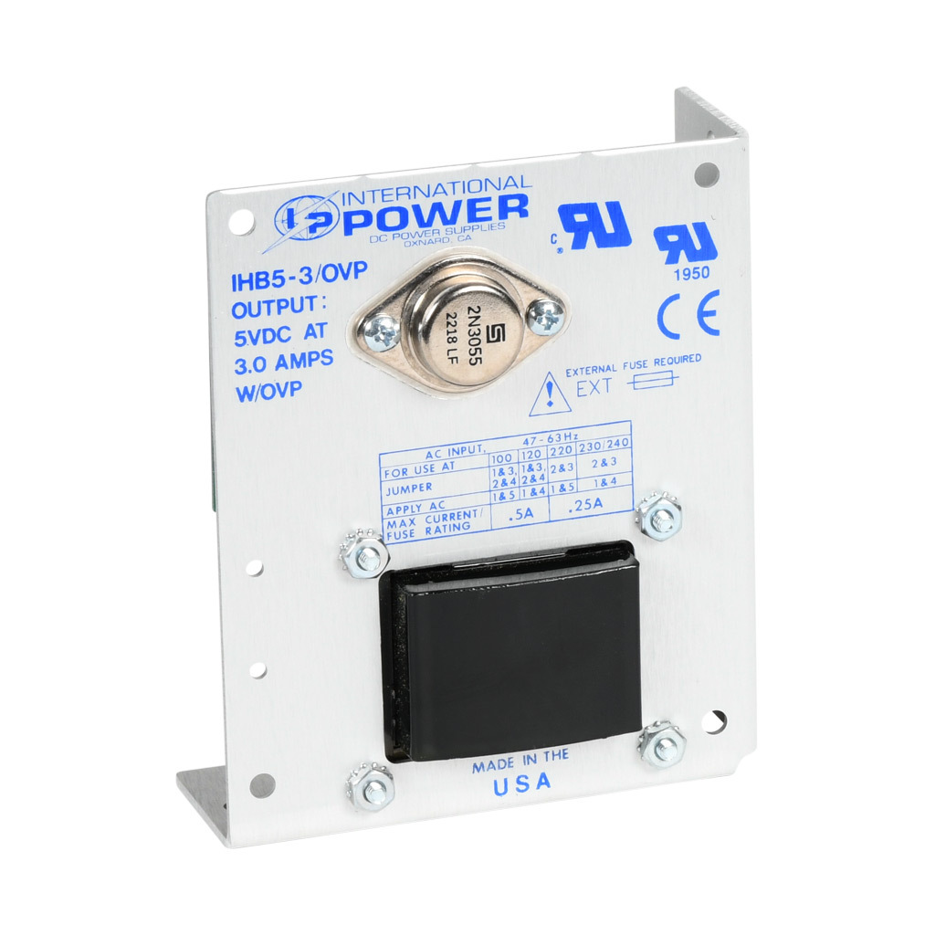 Regulated Linear Power Supply: Output: 5 VDC @ 3A/15W (PN# IHB5-3-OVP ...