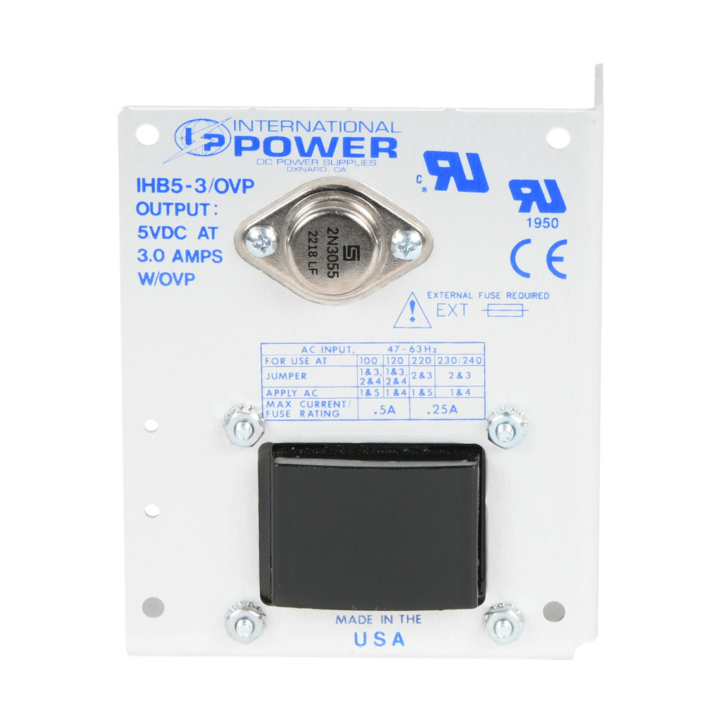 Regulated Linear Power Supply: Output: 5 VDC @ 3A/15W (PN# IHB5-3-OVP) | AutomationDirect