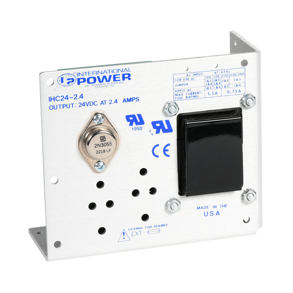 Regulated Linear Power Supply: Output: 24 VDC @ 2.4A/58W (PN# IHC24-2.4 ...