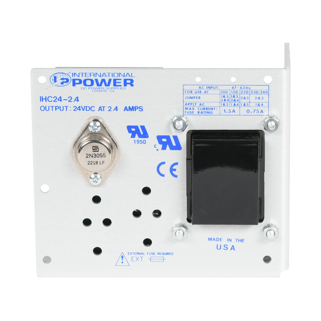 Regulated Linear Power Supply: Output: 24 VDC @ 2.4A/58W (PN# IHC24-2.4 ...