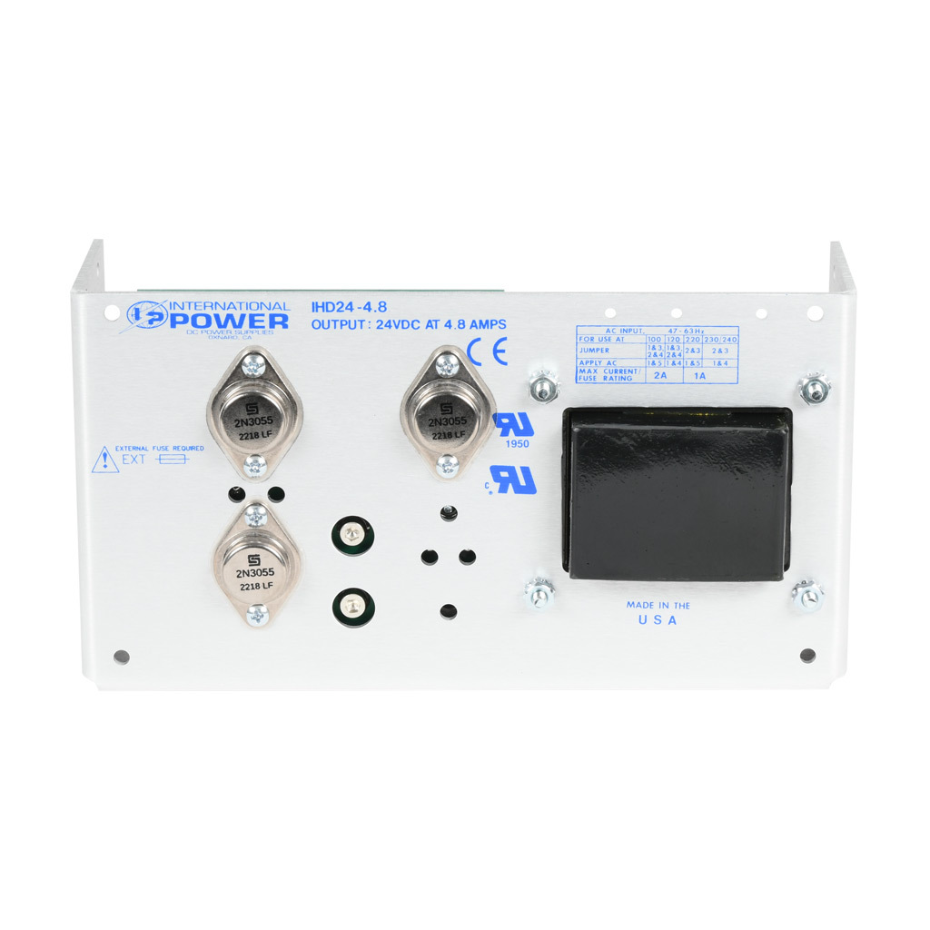 Regulated Linear Power Supply: Output: 24 VDC @ 4.8A/115W (PN# IHD24-4. ...