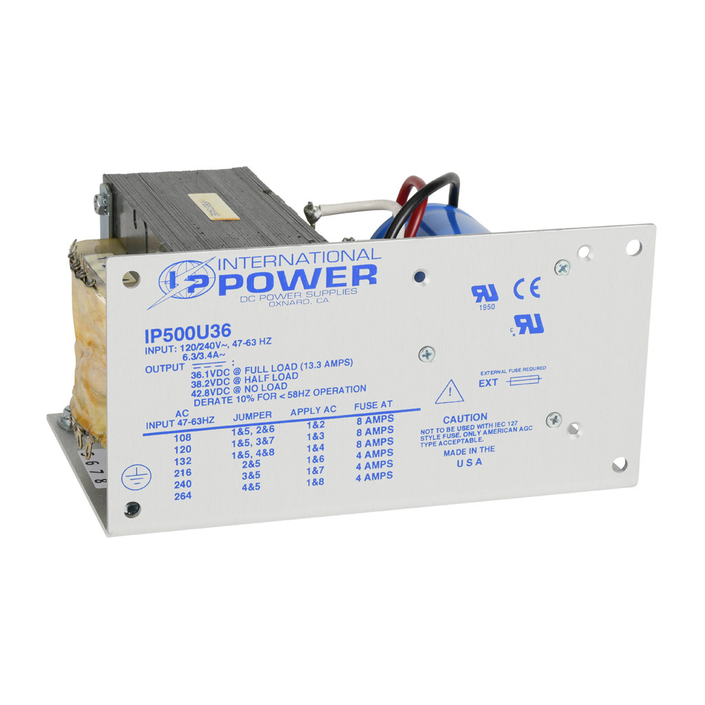 Unregulated Linear Power Supply: Output: 36 VDC @ 13.3A/480W (PN ...