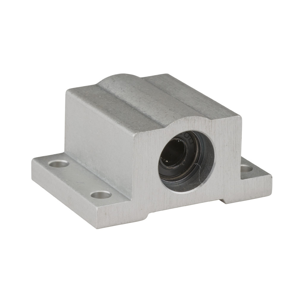 Single Pillow Block: full ball recirculating bearing, 1/4in inside ...