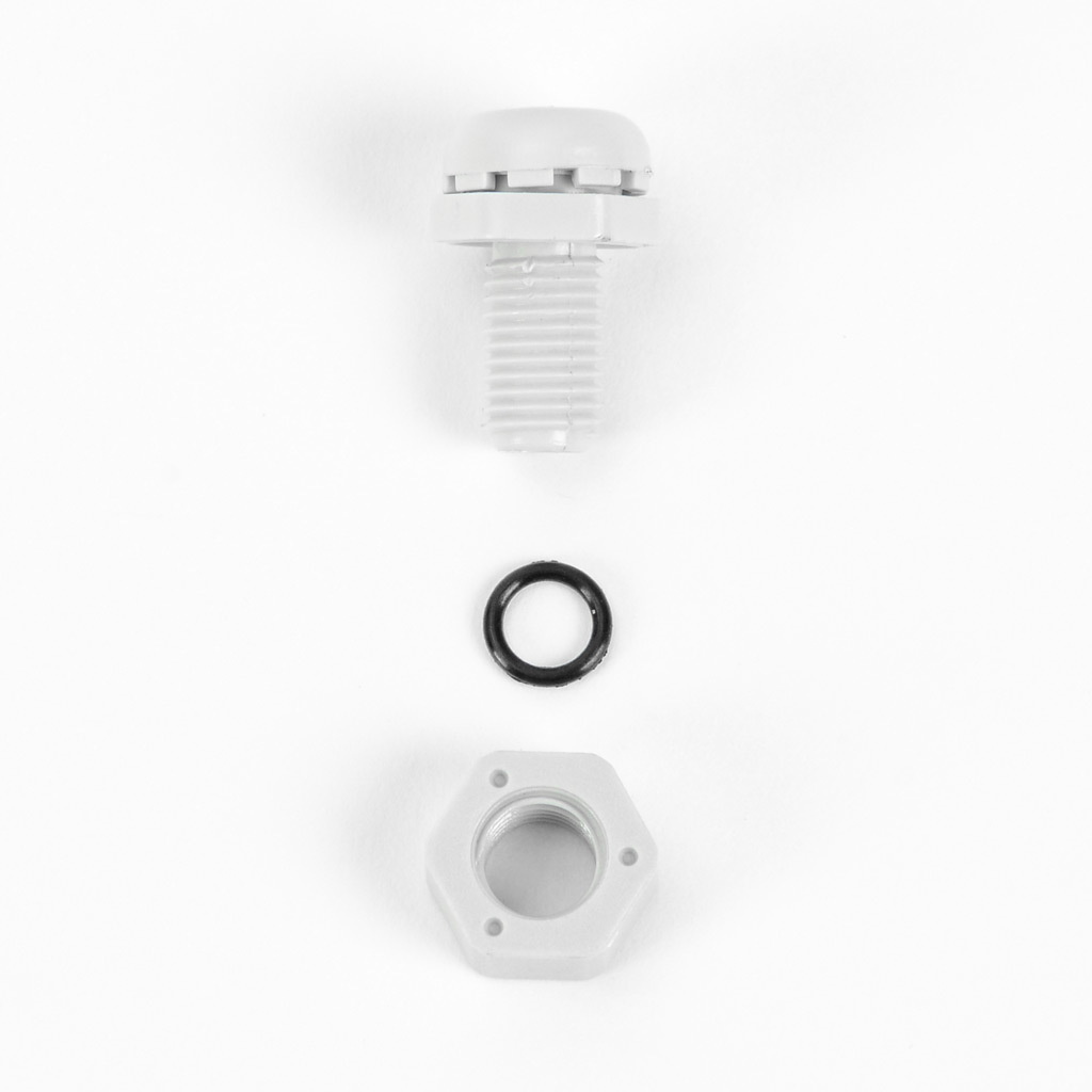 Pressure Relief Vent Plug: M6 x 0.75mm thread type, polyamide, light ...