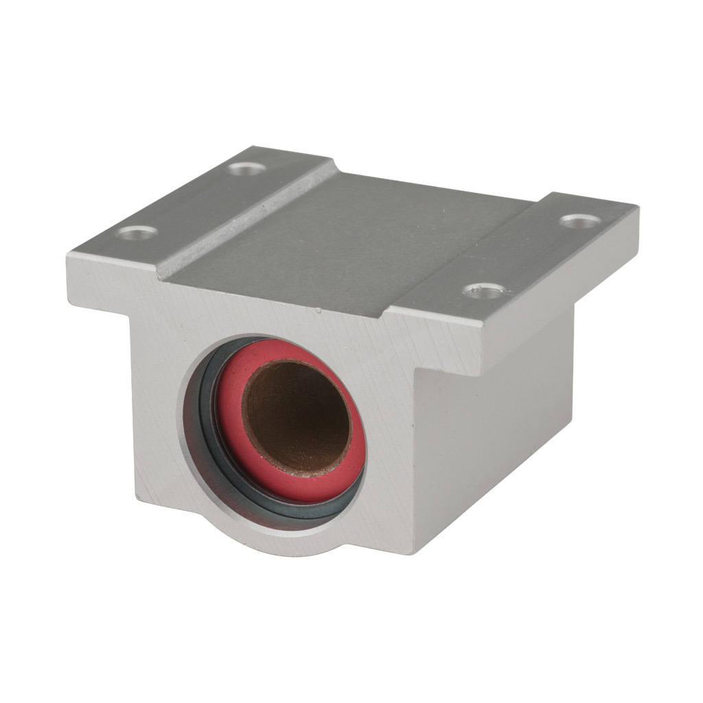 Single Pillow Block: plain bearing, 1/2in inside diameter, for 1/2in ...