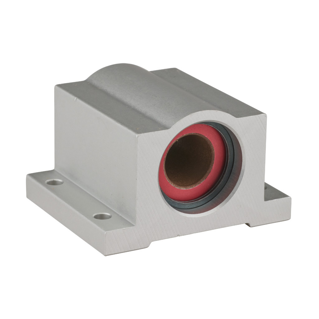 Single Pillow Block: plain bearing, 1/2in inside diameter, for 1/2in ...