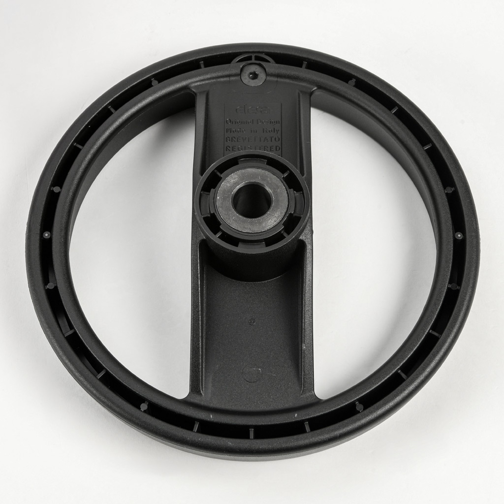 Elesa Handwheel: spoked, 200mm diameter, 16mm bore (PN# VRTP-200-IR-A16) | AutomationDirect