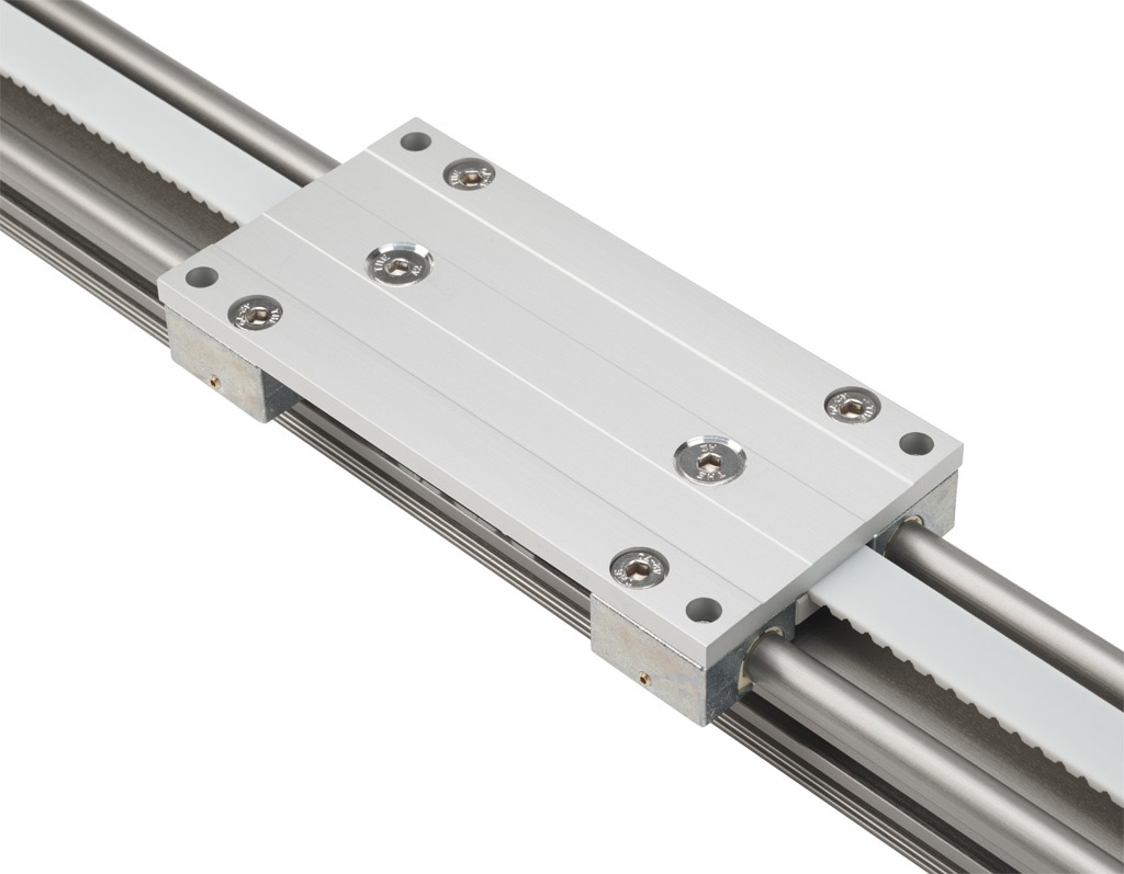 Linear Actuator Assembly: W1040 twin rail, 500mm travel, toothed belt ...
