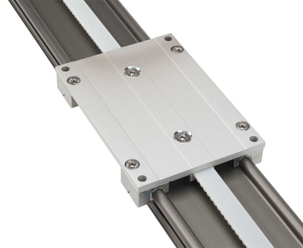 Linear Actuator Assembly: W1080 twin rail, 1000mm travel, toothed belt ...