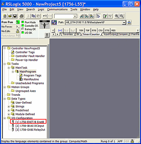 Allen-Bradley Generic EtherNet/IP Implicit Messaging Setup