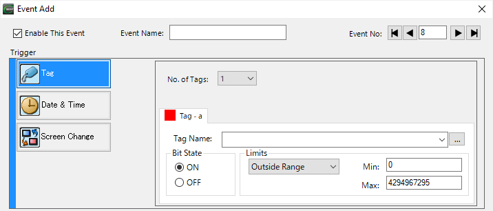 Add Event — Tag
