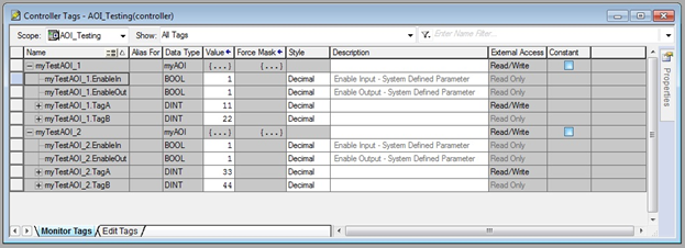 Allen-Bradley Control/CompactLogix Tags