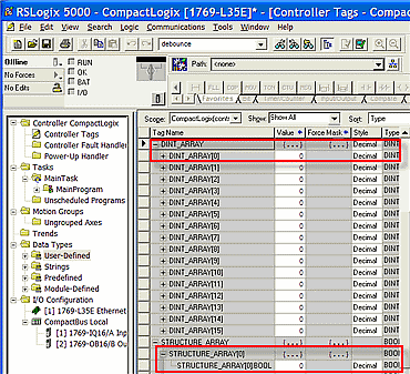 Allen-Bradley Control/CompactLogix Tags