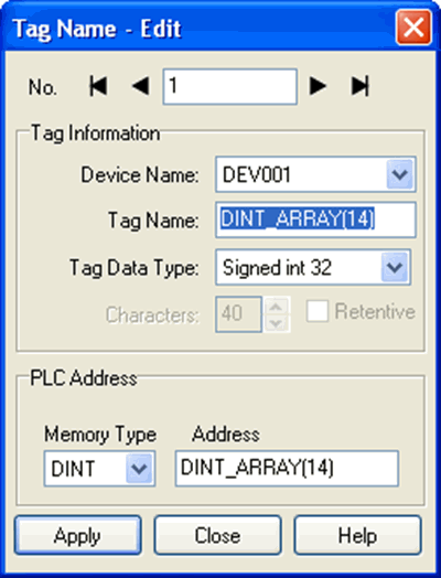 Allen-Bradley Control/CompactLogix Tags